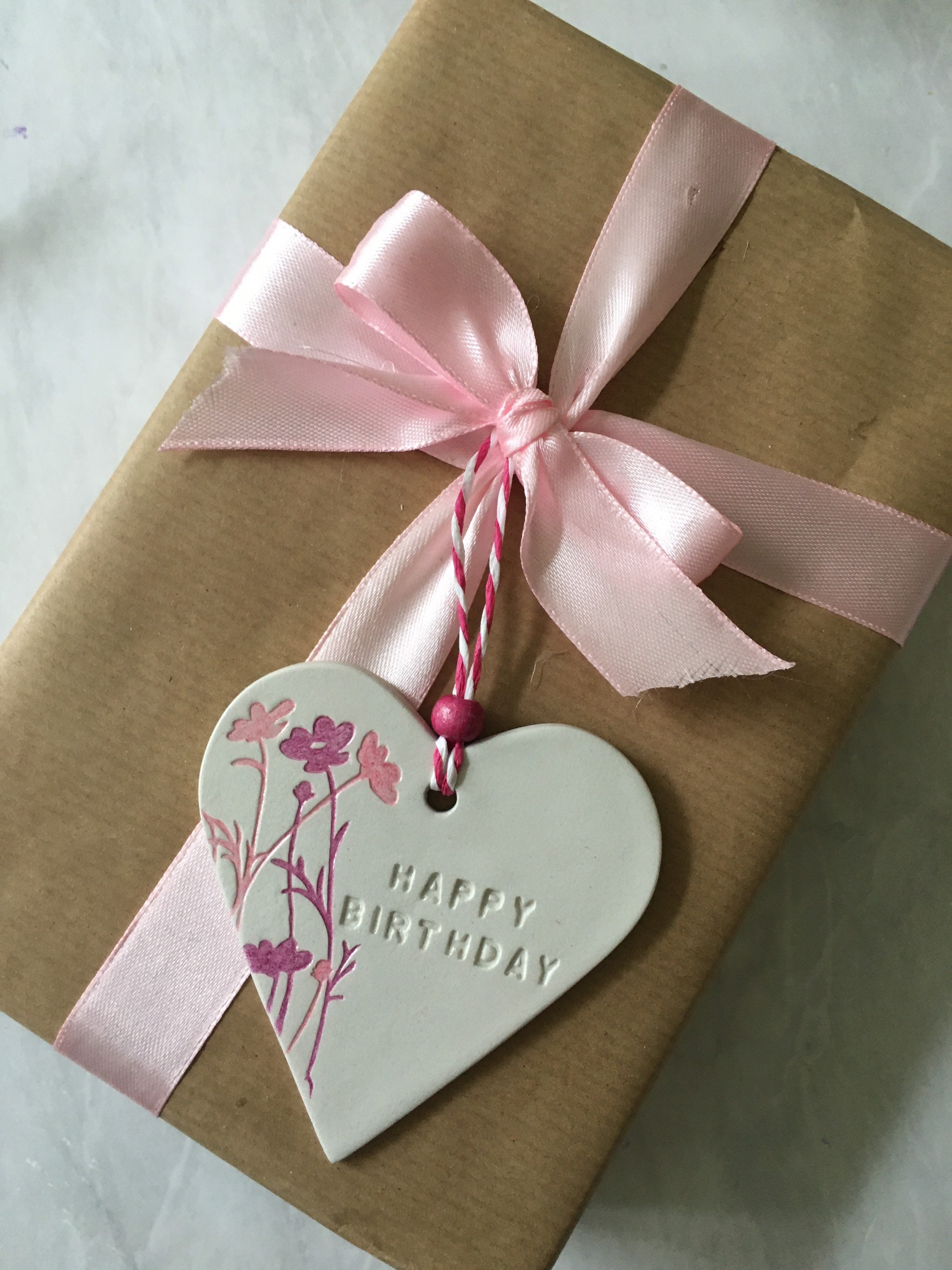 Happy Birthday Gift Tag Flowers - Etsy
