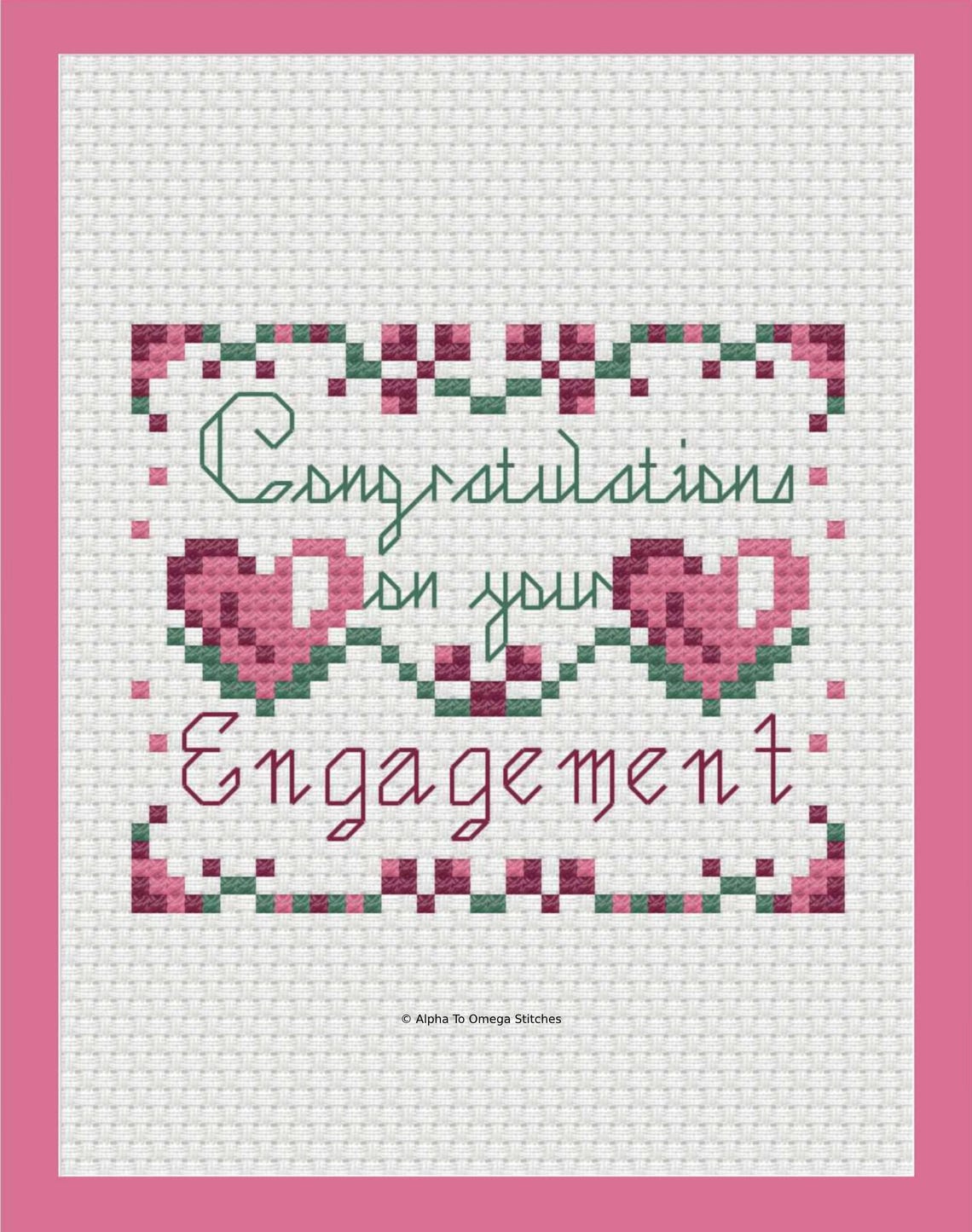 Congratulations on Your Engagement Cross Stitch Pattern - PDF Instant ...