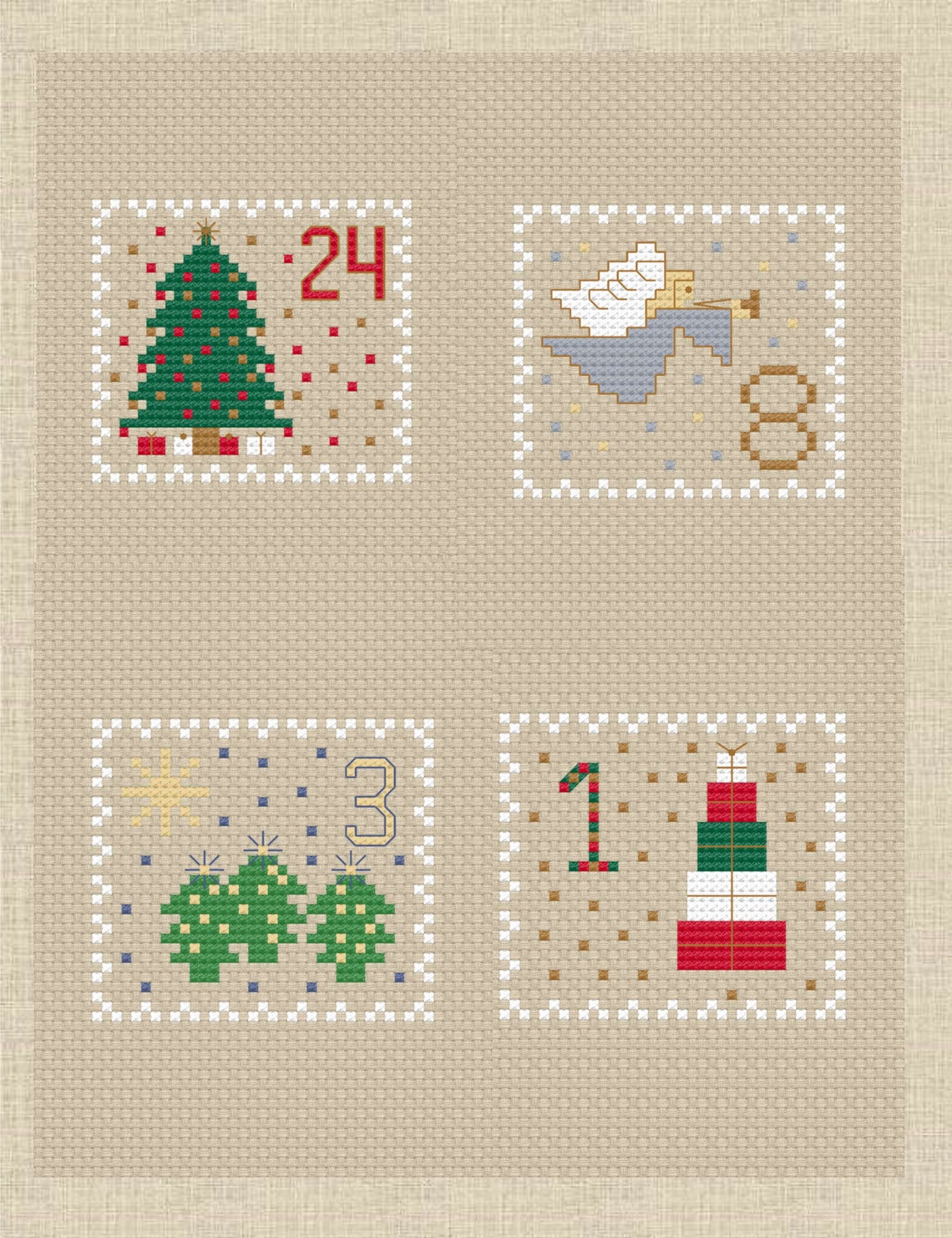 Christmas Advent Calendar Countdown to Christmas Set of 24 - Etsy