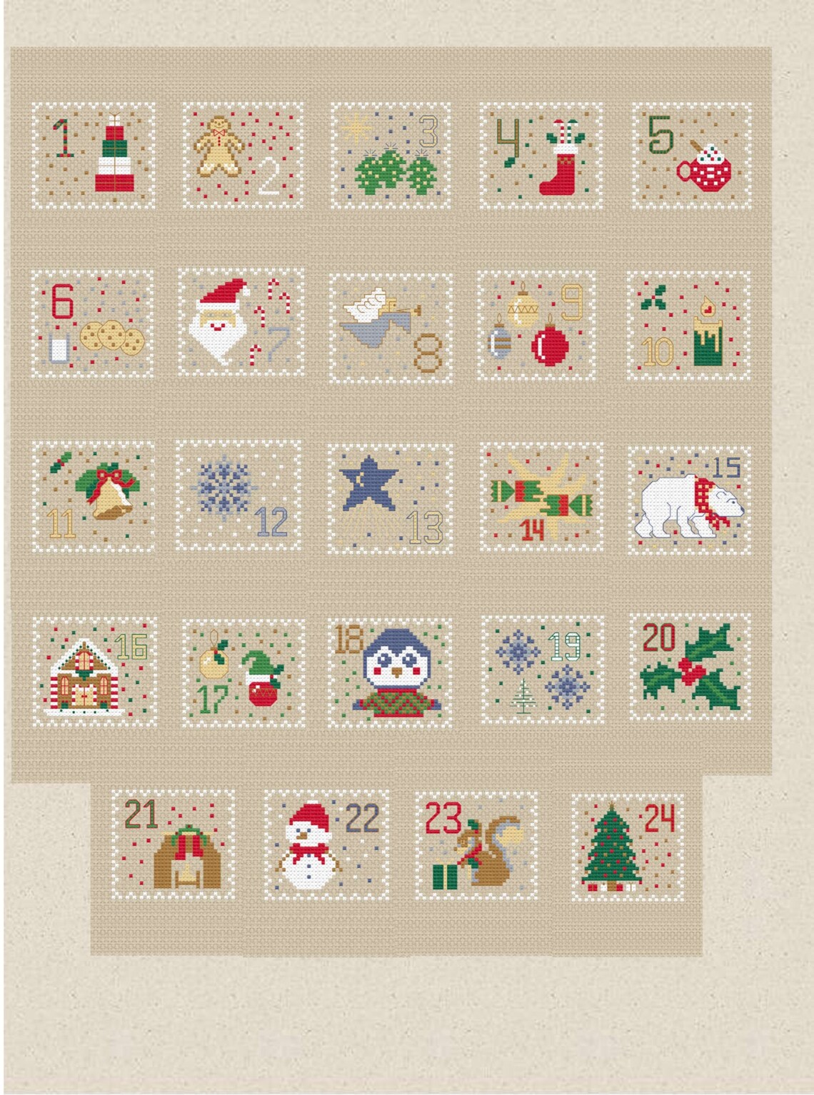 Christmas Advent Calendar Countdown to Christmas Set of 24 - Etsy