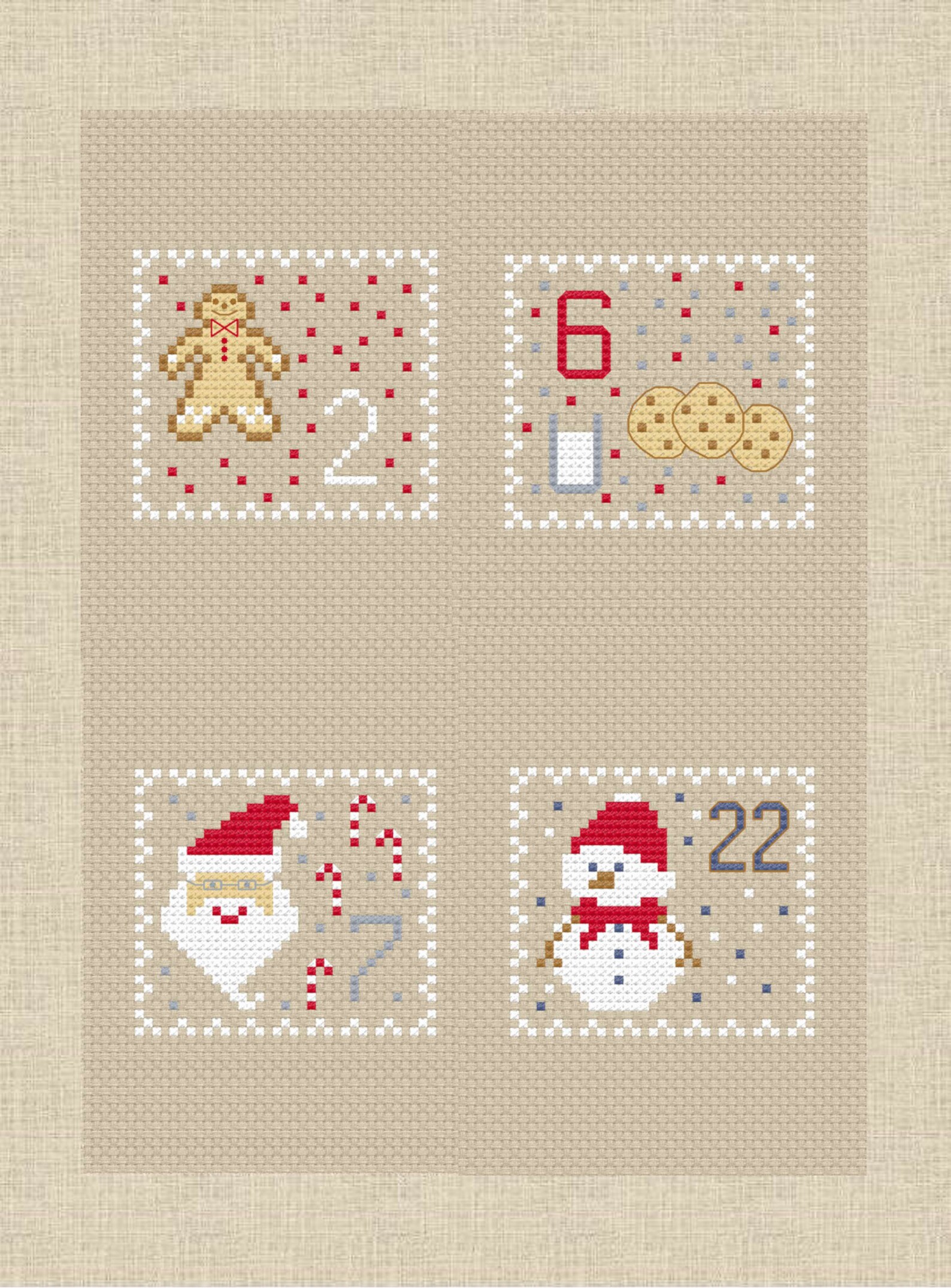 Christmas Advent Calendar Countdown to Christmas Set of 24 - Etsy
