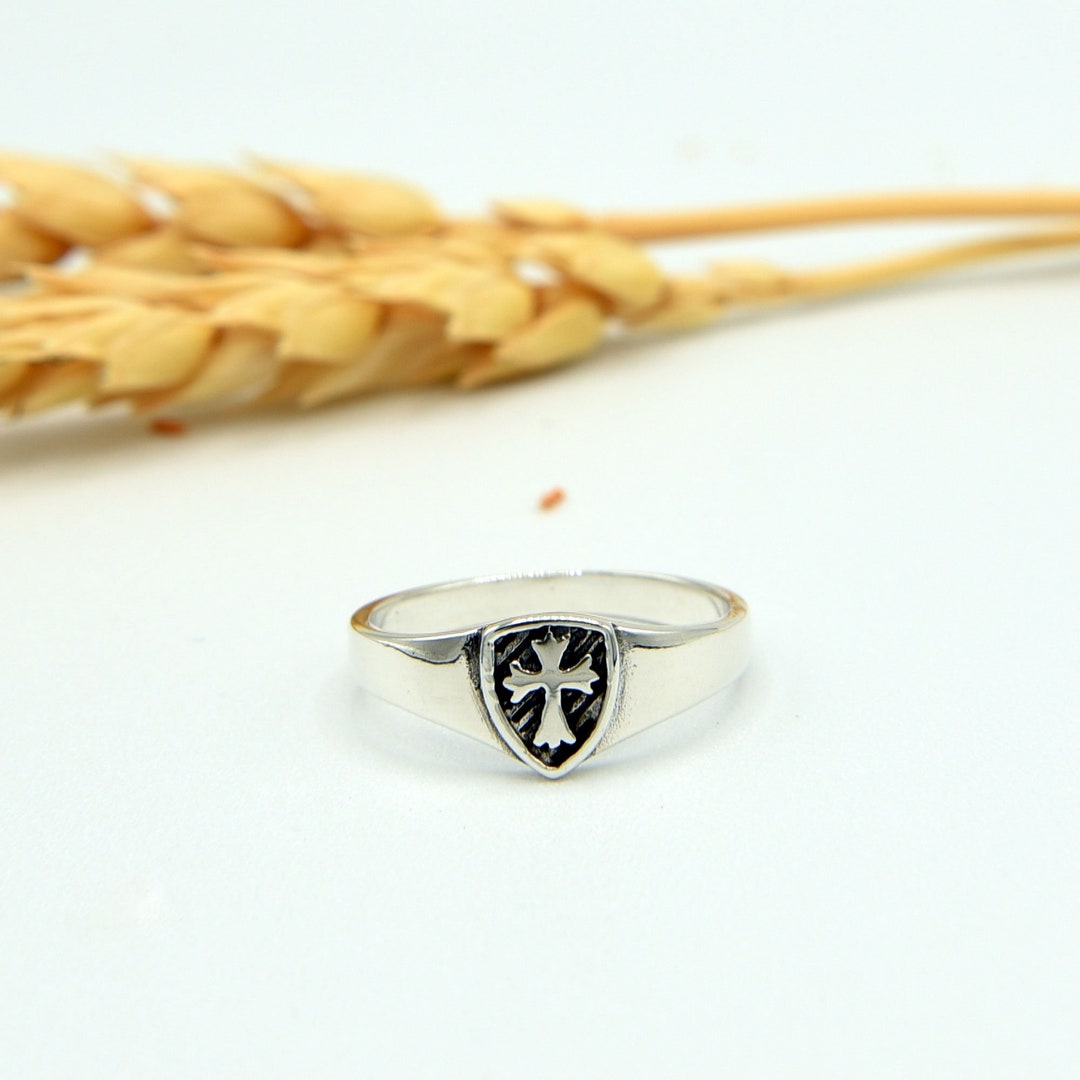 Shield of Faith Cross Ring for Men * Sterling Silver * Christian Gifts ...