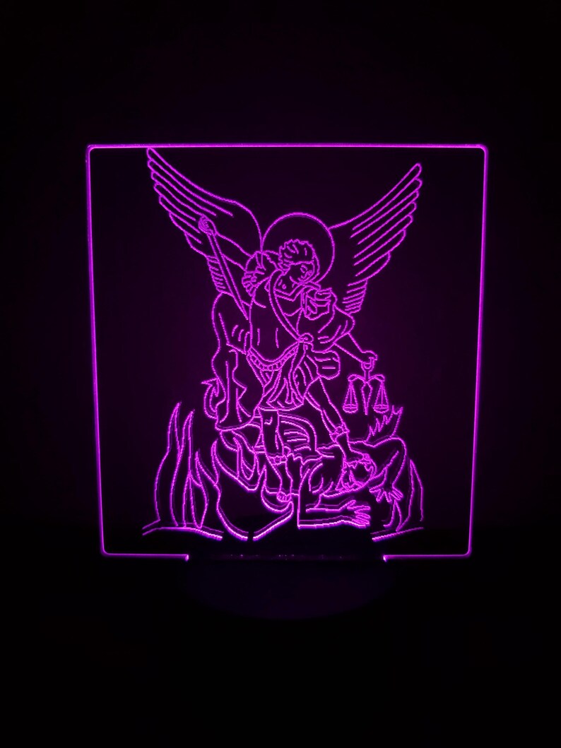 Saint Michael the Archangel Nightlight, Angel Art, Catholic Christian ...