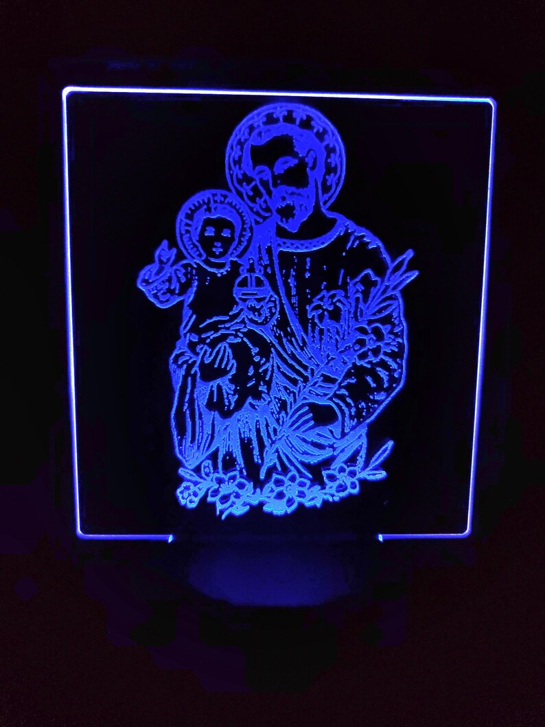Saint Joseph Nightlight, LED Light, Catholic Nightlight, Saint Joseph ...