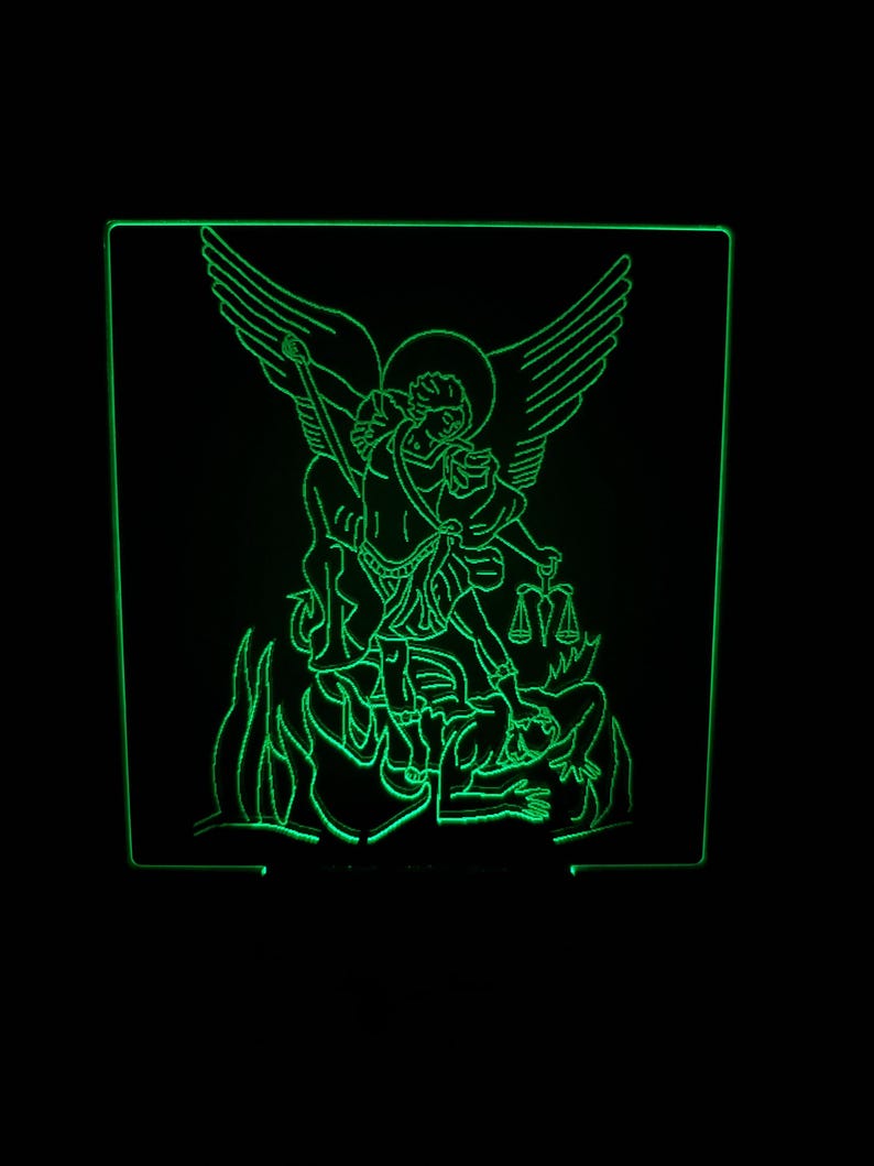 Saint Michael the Archangel Nightlight, Angel Art, Catholic Christian ...