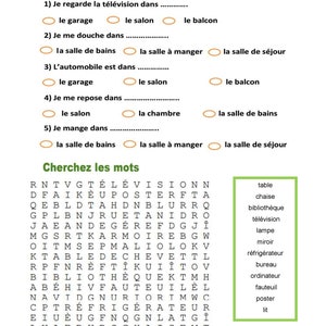 French Worksheet - Bienvenue Chez Moi - Welcome to My House - Etsy