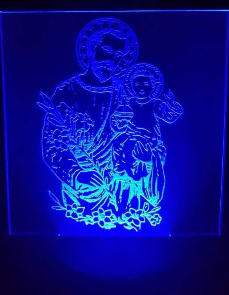 Saint Joseph Nightlight, LED Light, Catholic Nightlight, Saint Joseph ...