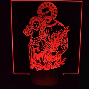 Saint Joseph Nightlight, LED Light, Catholic Nightlight, Saint Joseph ...