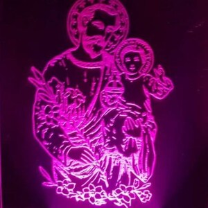 Saint Joseph Nightlight, LED Light, Catholic Nightlight, Saint Joseph ...