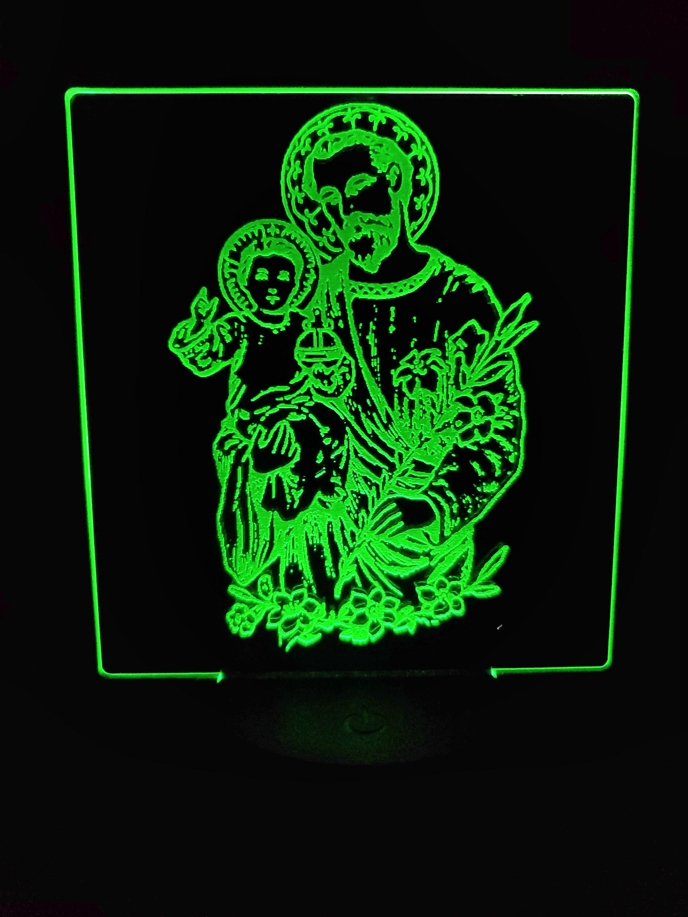 Saint Joseph Nightlight, LED Light, Catholic Nightlight, Saint Joseph ...