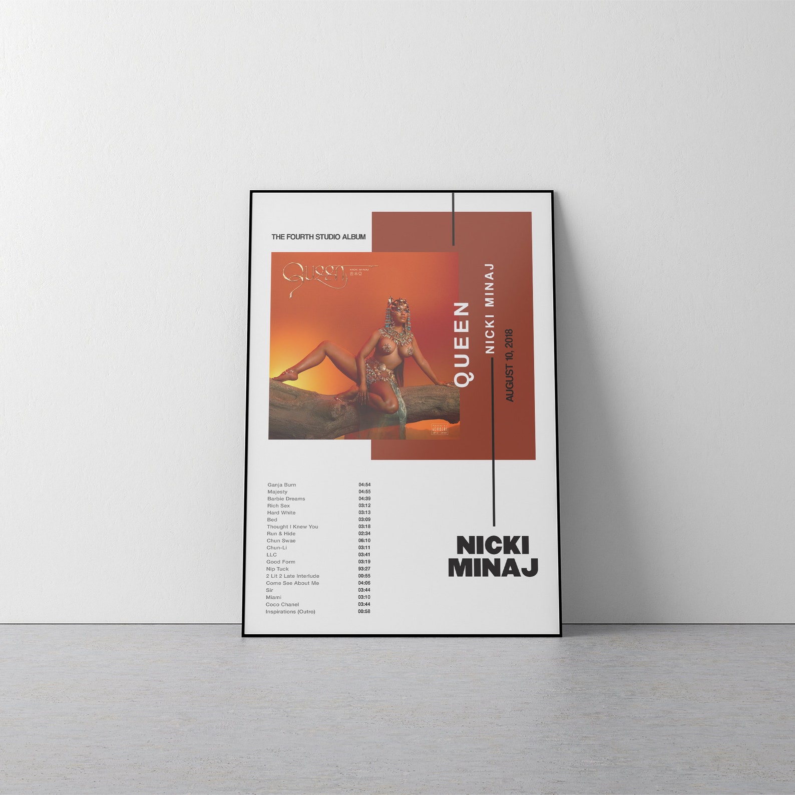 Nicki Minaj Queen Album Cover Poster / Nicki Minaj | Etsy