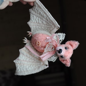 Halloween Bat, Stuffed Plush Bat Toy by Ratberry, Cute Pink Plushie Bat ...