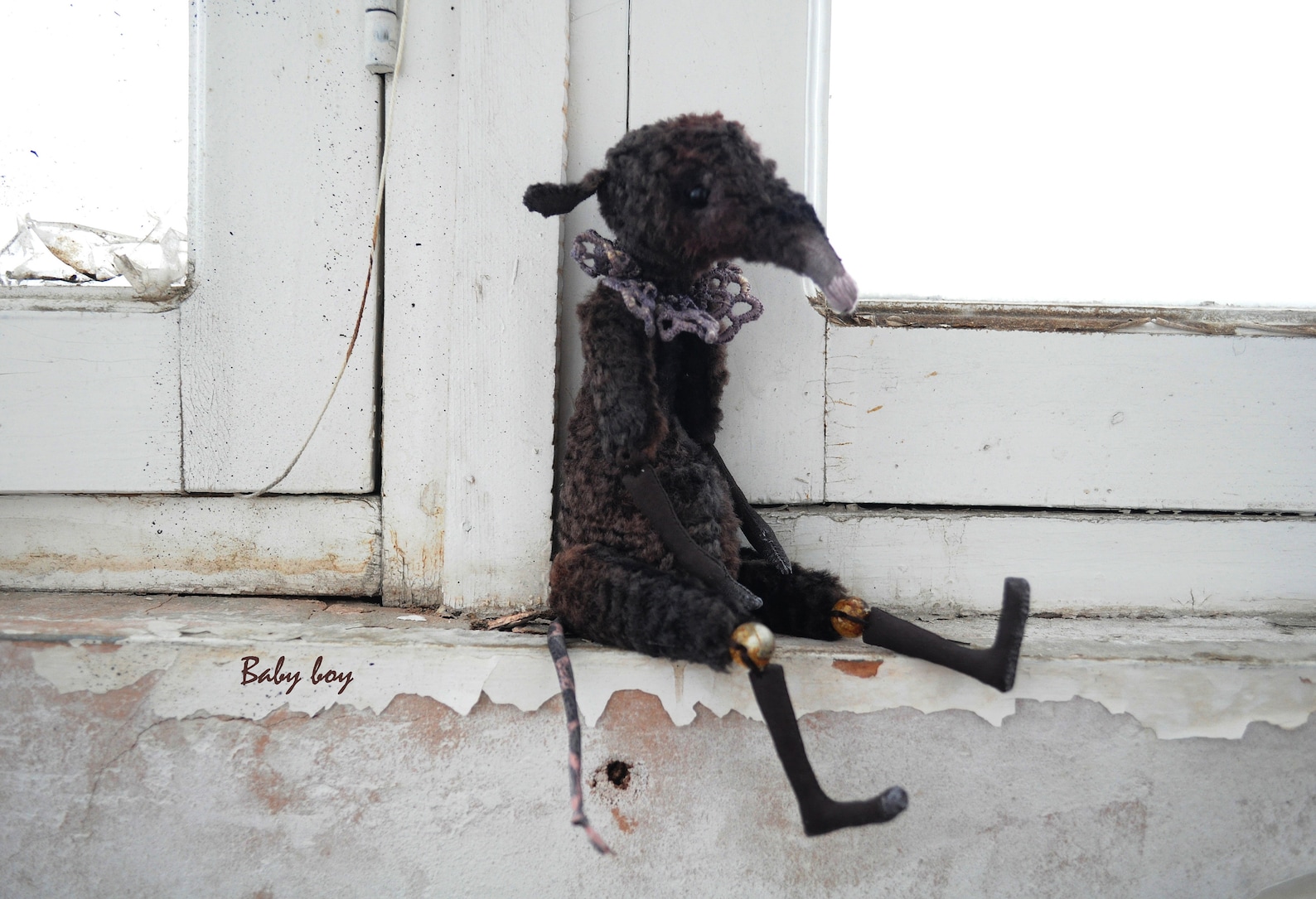 BABY Rat by Ratberry. Handmade Curly Brown Rat Plush. Poseable Gothic ...