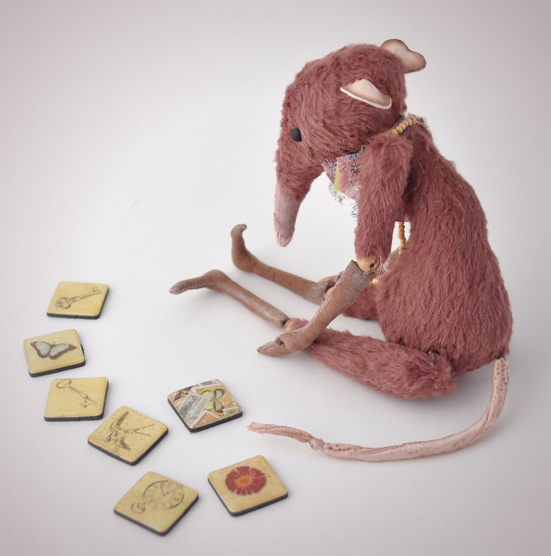 Adult Cherry Rat Art Doll. Poseable Handmade Plush Figurine - Etsy