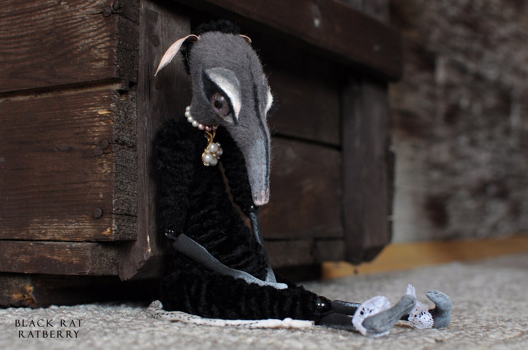 Poseable Papillon Art Doll Rat. Creepy Gothic Plush Toy With Moth by ...