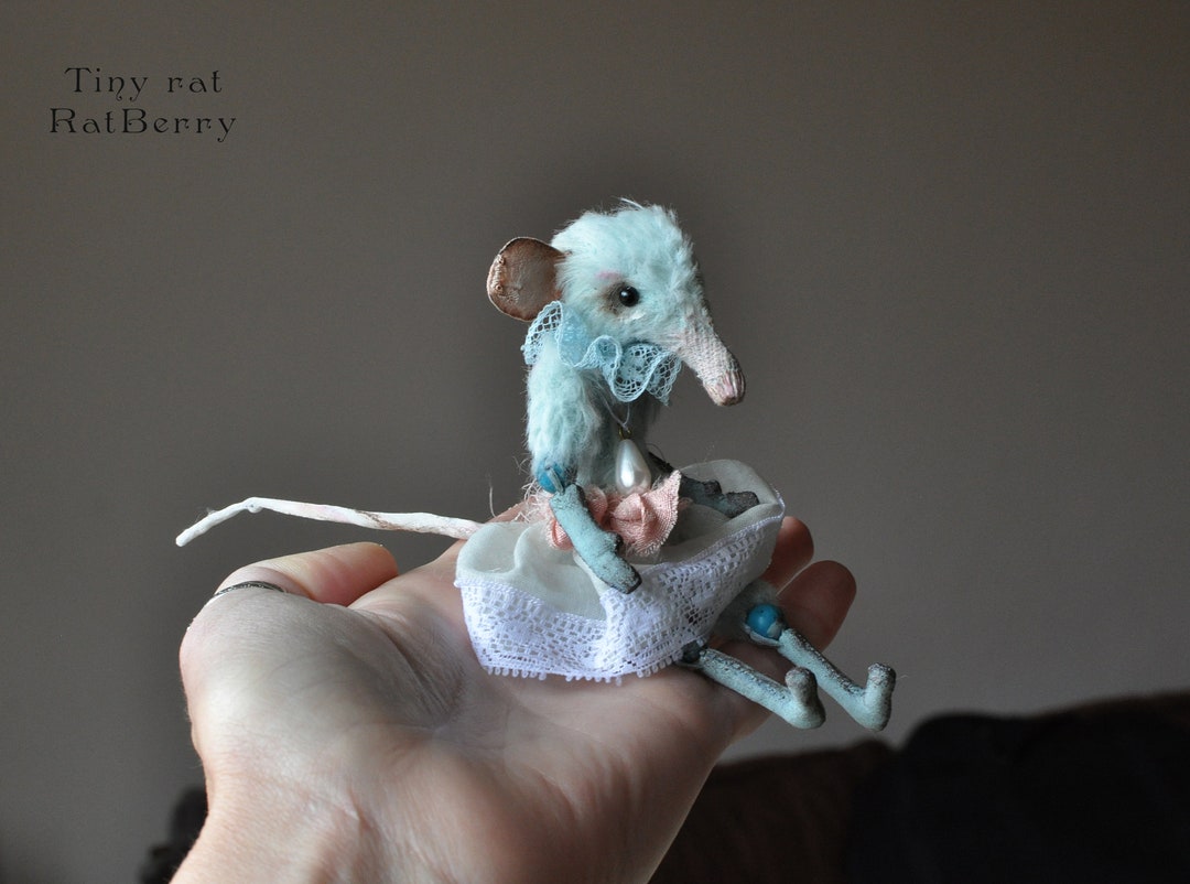 TINY Blue Girl Rat in a Tutu Bjd Stuffed Animals by Ratberry. Blythe ...
