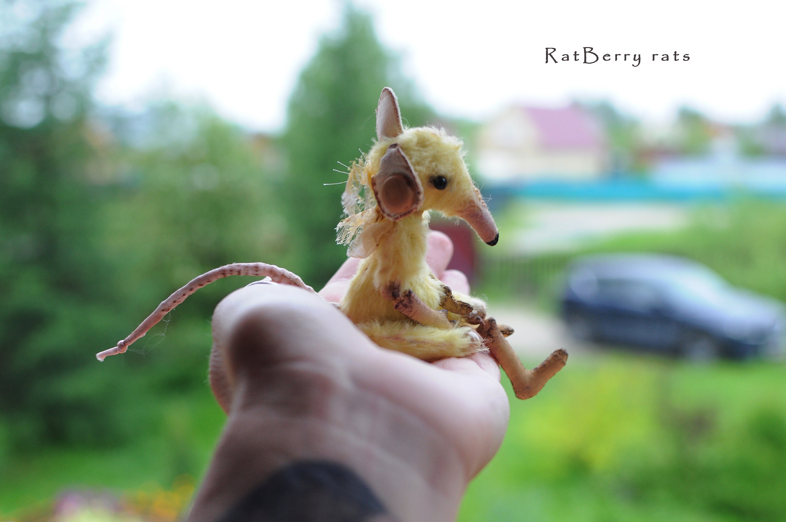 Tiny Yellow BJD Rat Doll. Poseable Miniature Toy Companion - Etsy