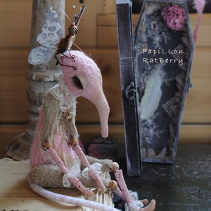 CUSTOM PAPILLON Rat Toy. Halloween Gift. Ratberry Creepy Doll Rat ...