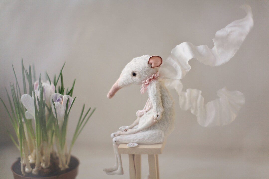 Adult White Rat Art Doll. Handmade Viscose Plush With Tutu - Etsy