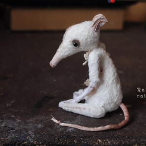 BABY White Boy Rat by Ratberry. Creepy Mouse Art Doll/easter Christmas ...