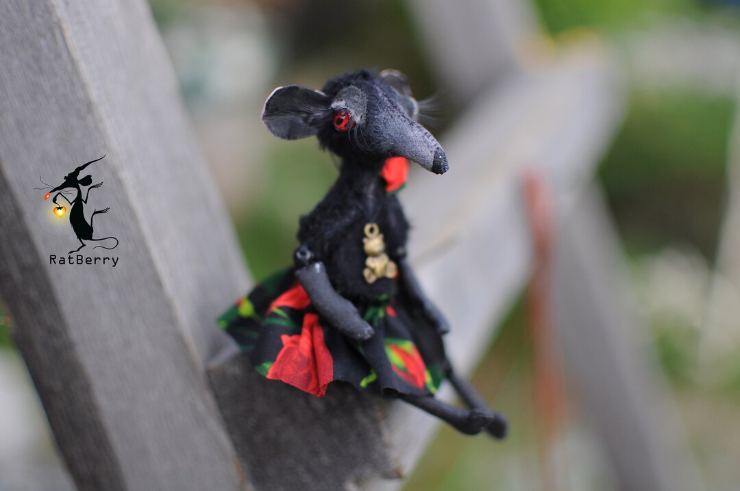 TINY Rat Plush 4", Creepy Cute Colectible Art Toy by Ratberry - Etsy