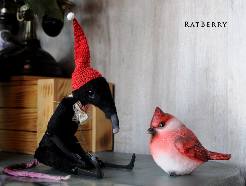 Black Boy Rat Art Doll: Creepy Cute Poseable Miniature With Crocheted ...