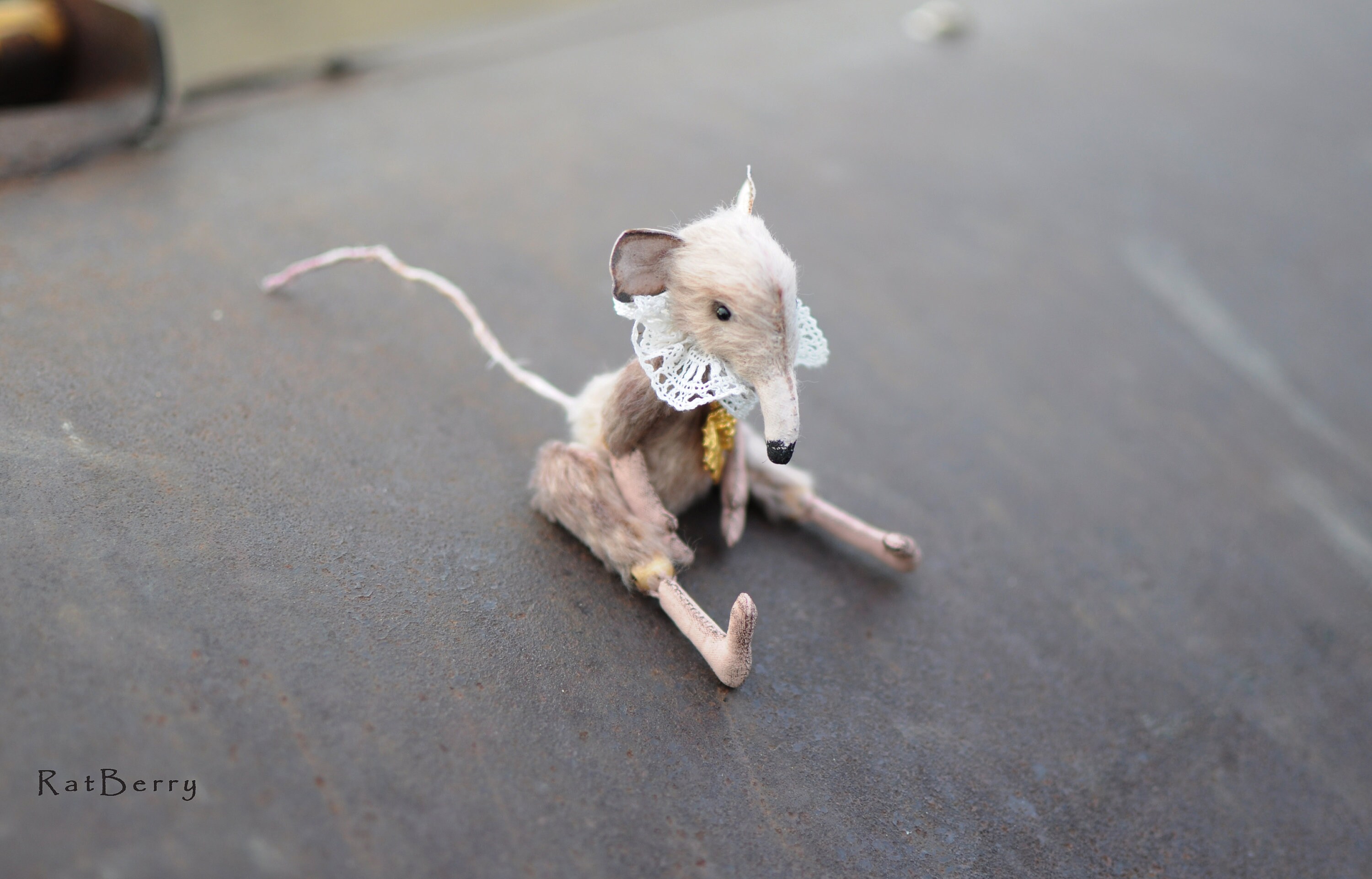 TINY Beige Boy Mouse. Bjd Stuffed Animals Rat by Ratberry. Blythe and ...
