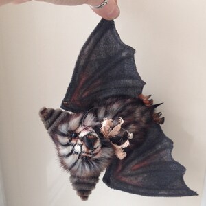 Handmade Plush Bat Toy: Poseable Halloween Decor by Ratberry - Etsy