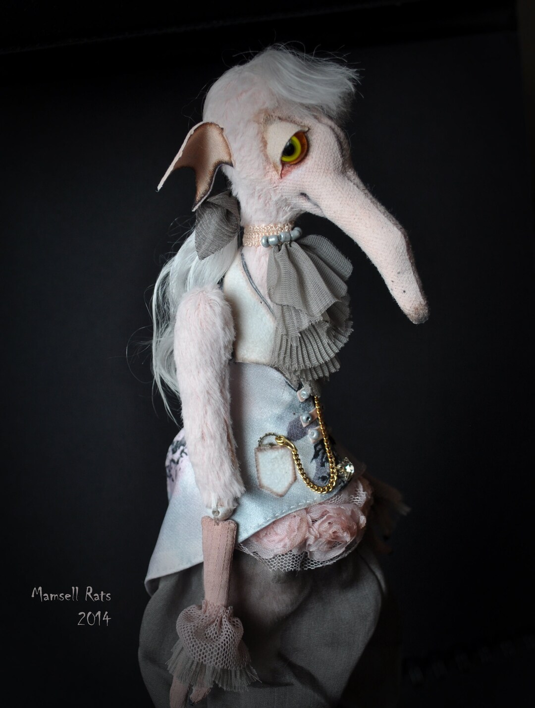 CUSTOM MAMSELL Rat Toy. Ratberry Creepy Doll Rat. Dressed Rats ...