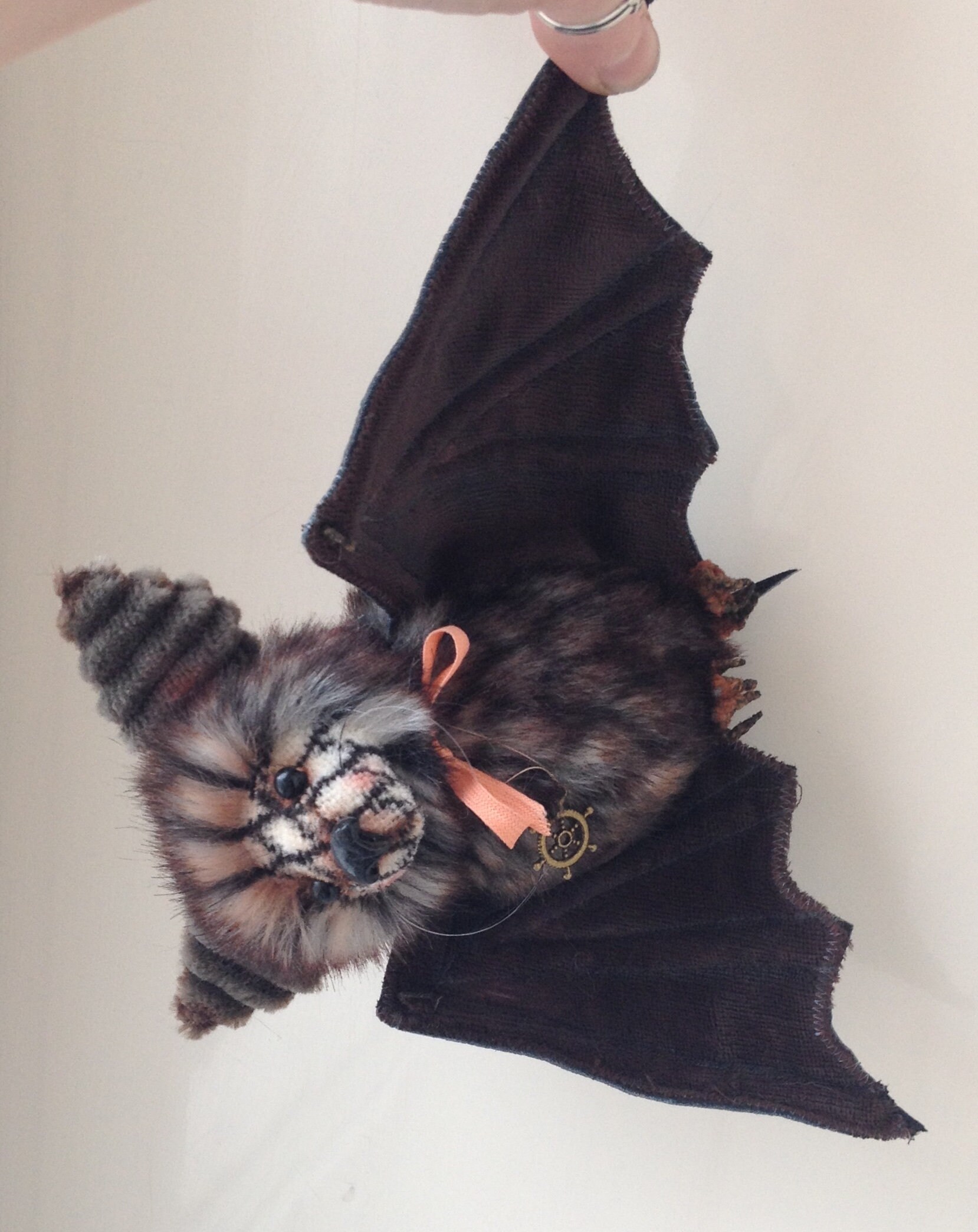 Handmade Plush Bat Toy: Poseable Halloween Decor by Ratberry - Etsy