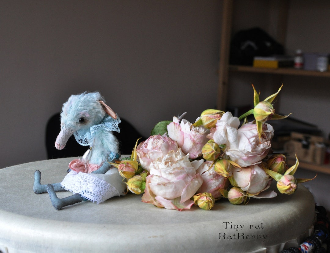 TINY Blue Girl Rat in a Tutu, Bjd Stuffed Animal by Ratberry 4" - Etsy