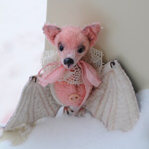 Halloween Bat, Stuffed Plush Bat Toy by Ratberry, Cute Pink Plushie Bat ...