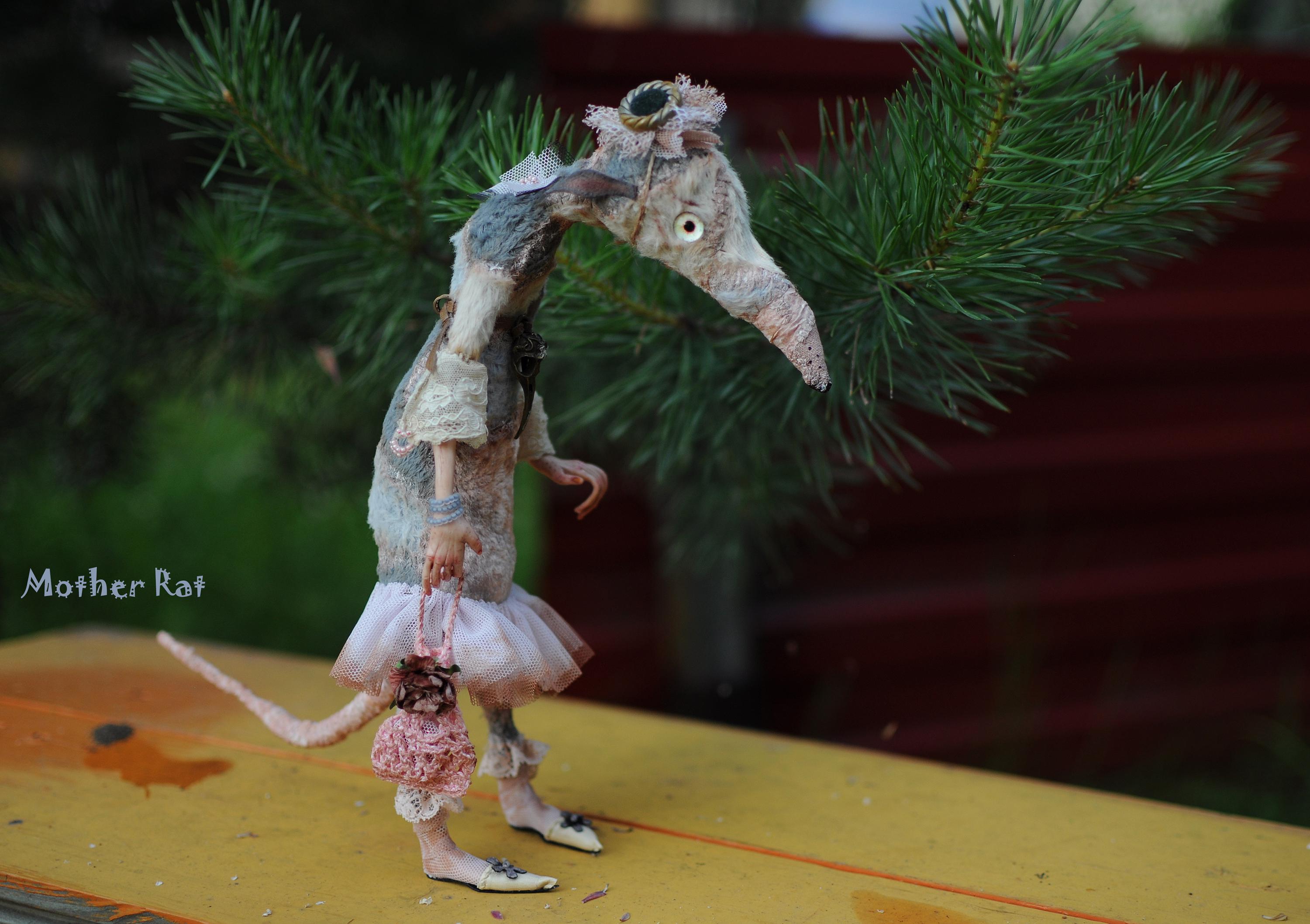 Gothic Doll Mother Rat With Carriage and Babies. Halloween Art Doll ...