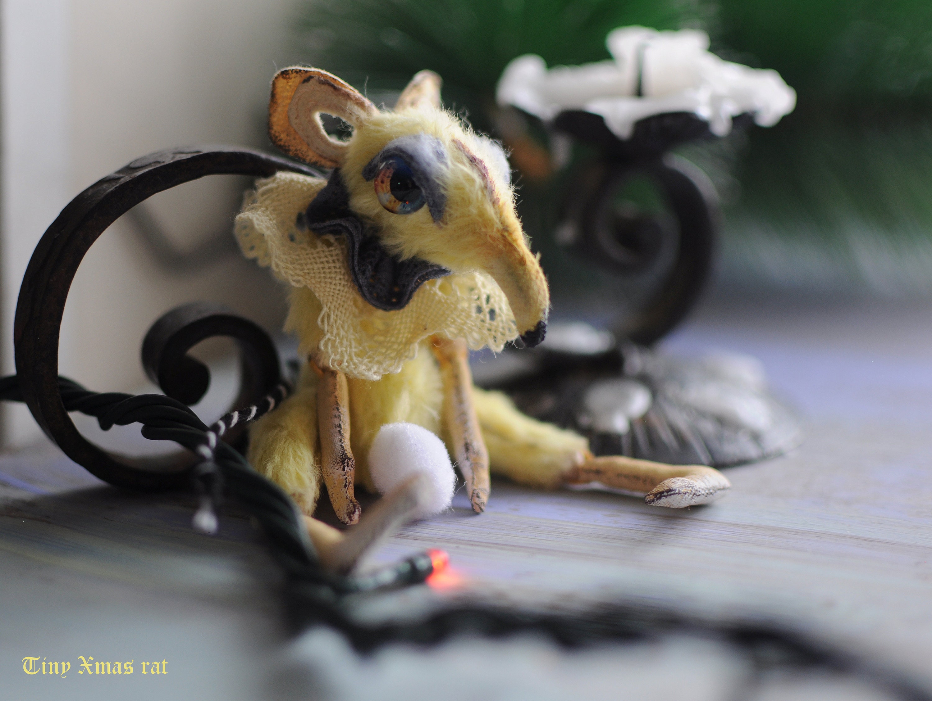 Tiny Yellow BJD Rat Doll. Poseable Miniature Toy Companion - Etsy