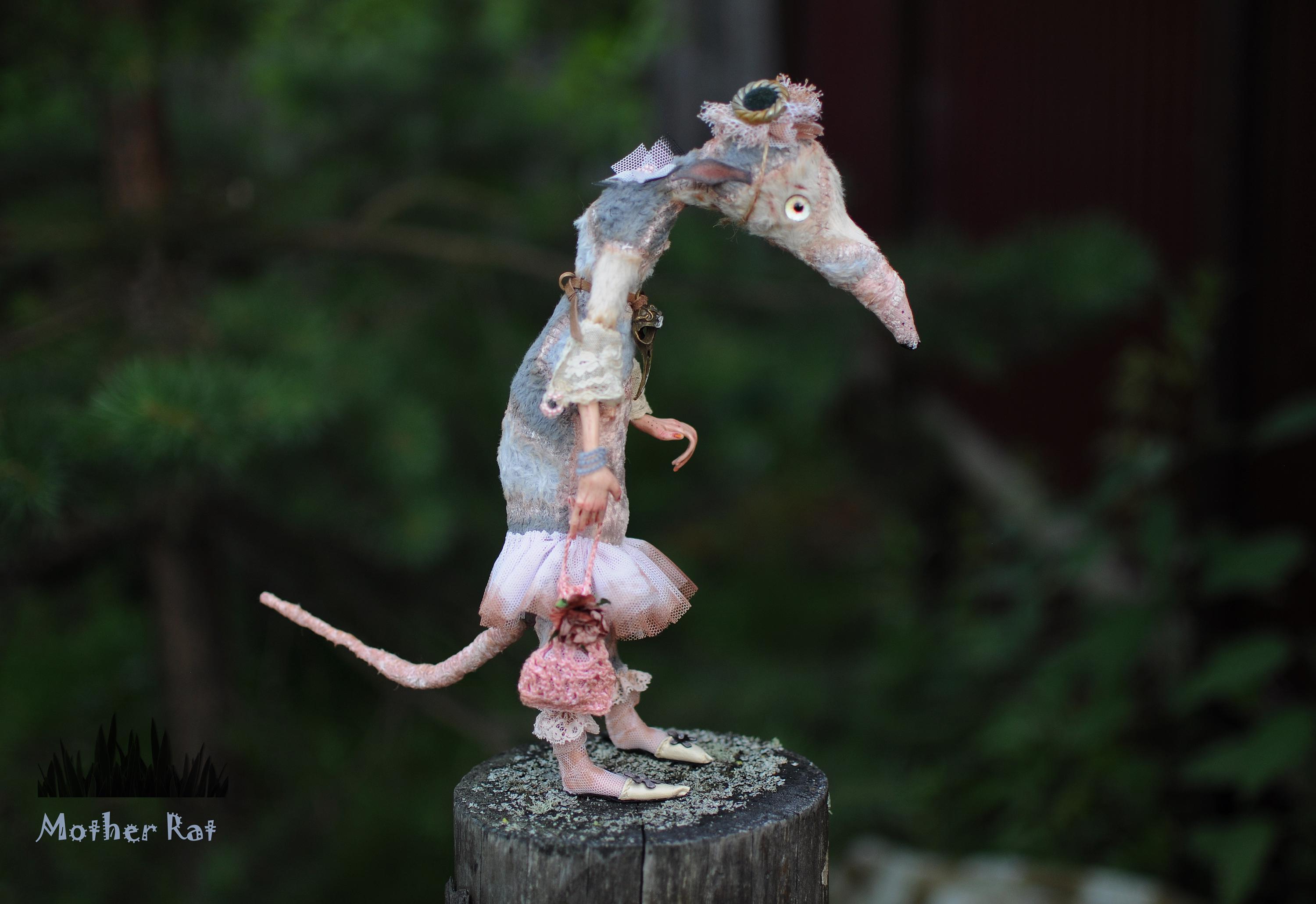 Gothic Doll Mother Rat With Carriage and Babies. Halloween Art Doll ...