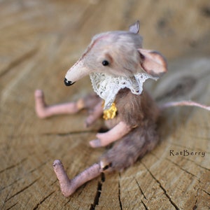 TINY Beige Boy Mouse. Bjd Stuffed Animals Rat by Ratberry. Blythe and ...