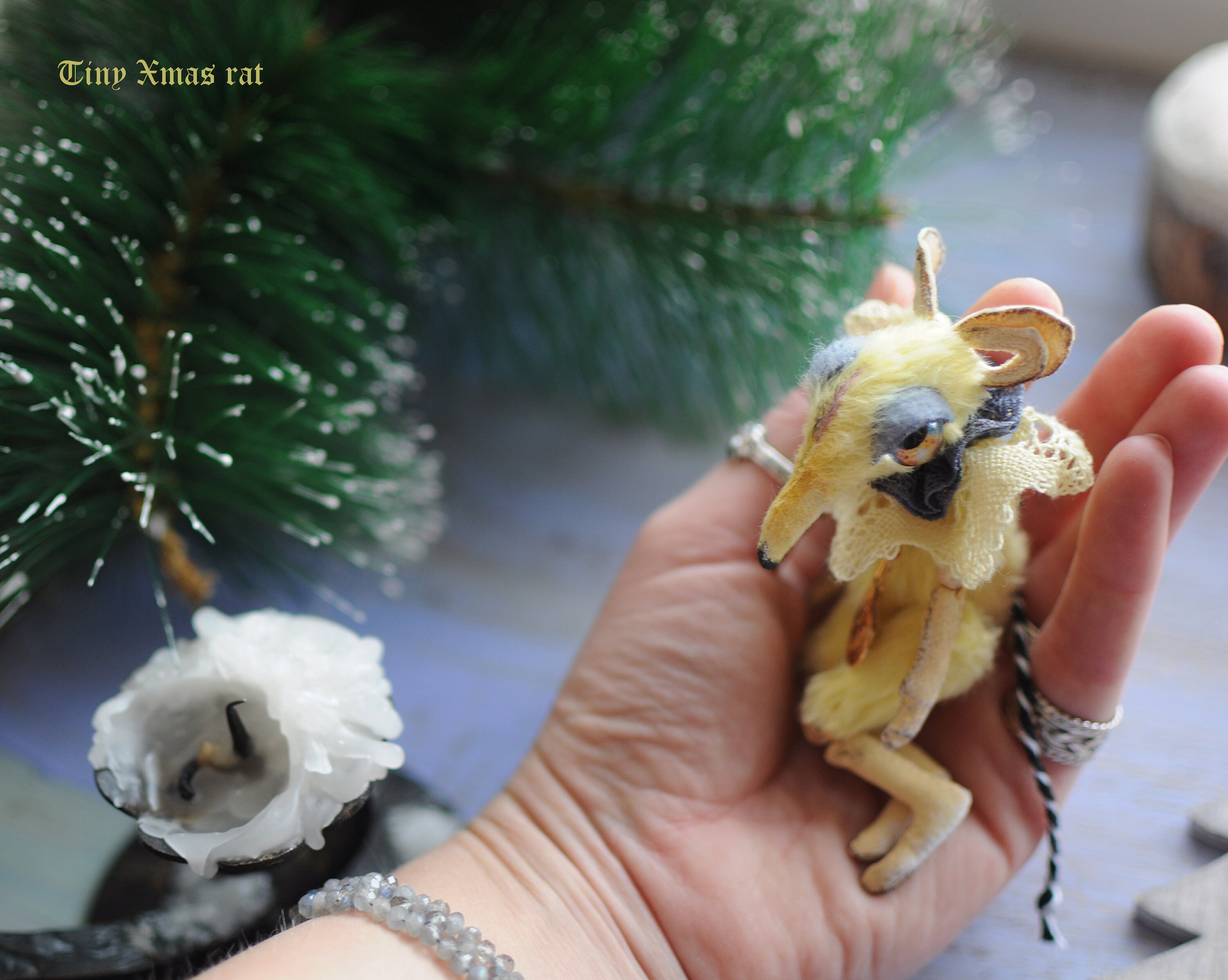 Tiny Yellow BJD Rat Doll. Poseable Miniature Toy Companion - Etsy