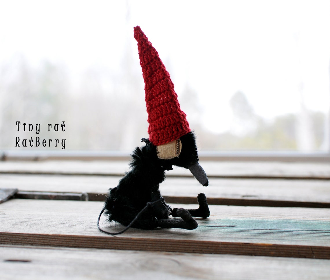 TINY Black Boy Rat. Bjd Stuffed Animal Cute Rat by Ratberry. - Etsy
