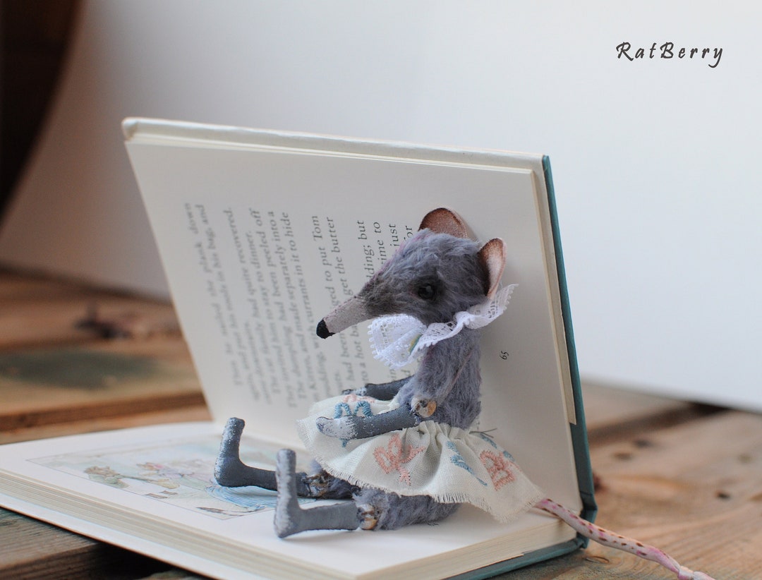 TINY Gray Girl Rat in Tutu, 4" Bjd Stuffed Animal Doll by Ratberry - Etsy