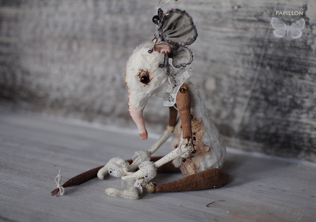 CUSTOM PAPILLON Rat Toy. Halloween Gift. Ratberry Creepy Doll Rat ...