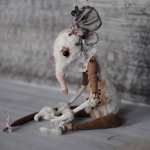 CUSTOM PAPILLON Rat Toy. Halloween Gift. Ratberry Creepy Doll Rat ...
