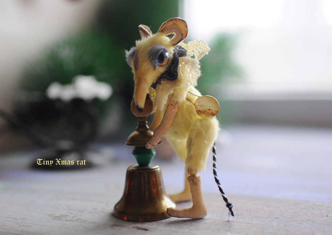 Tiny Yellow BJD Rat Doll. Poseable Miniature Toy Companion - Etsy