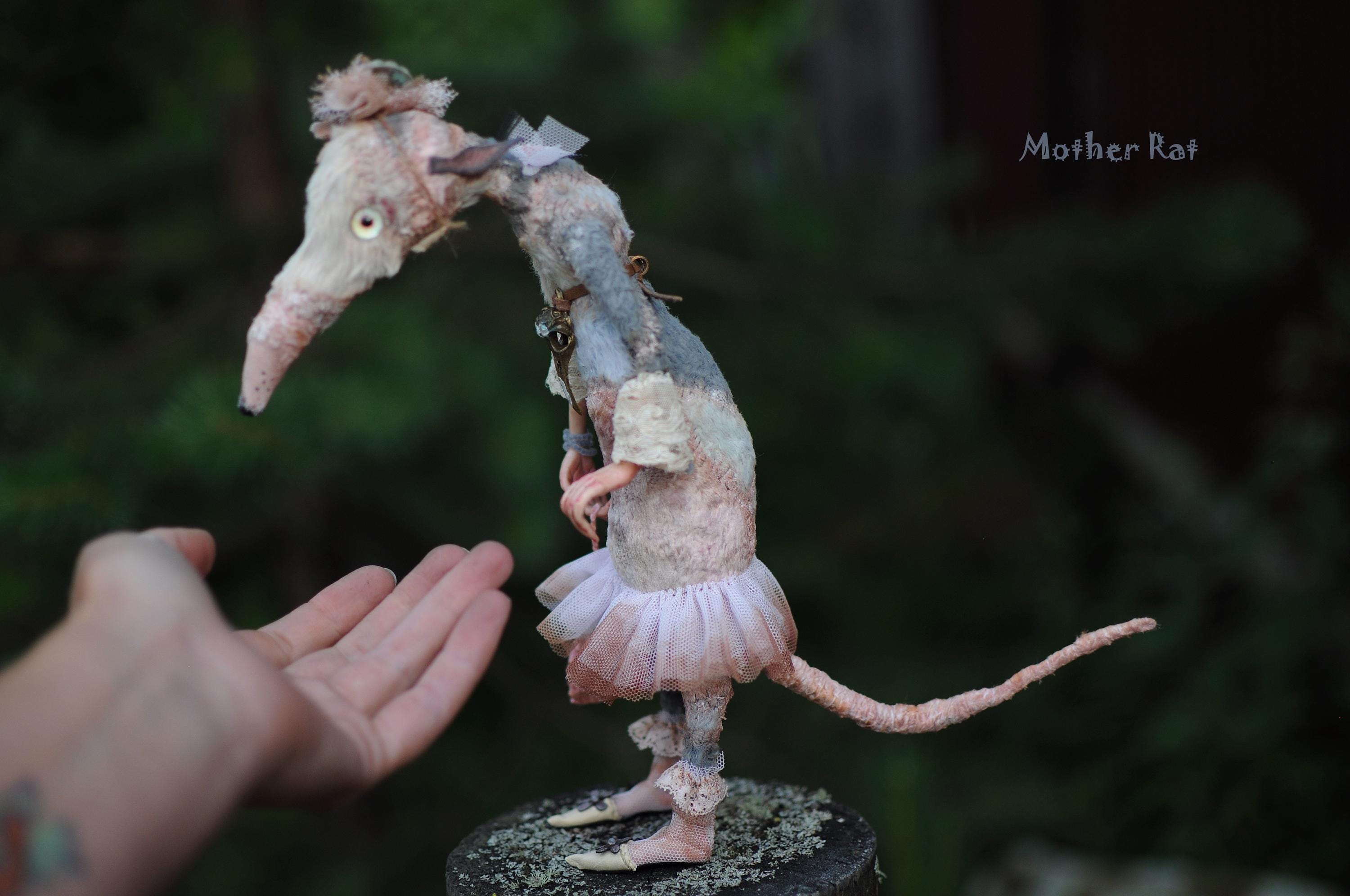 Gothic Doll Mother Rat With Carriage and Babies. Halloween Art Doll ...