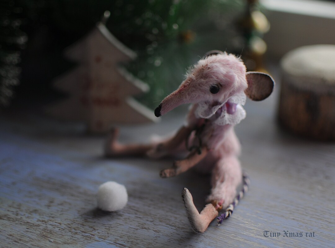 TINY Pink Boy Rat Bjd Stuffed Animal by Ratberry. Blythe and - Etsy
