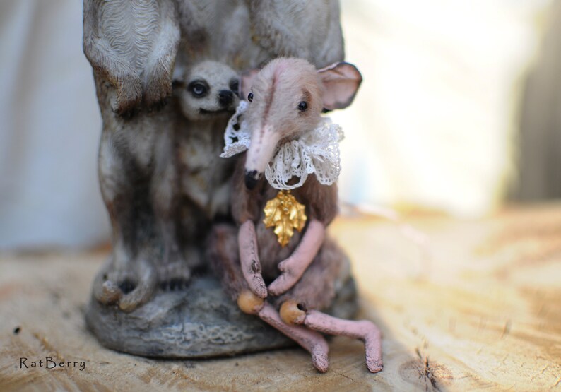 Tiny Poseable Viscose Rat. Custom BJD Dollhouse Miniature - Etsy