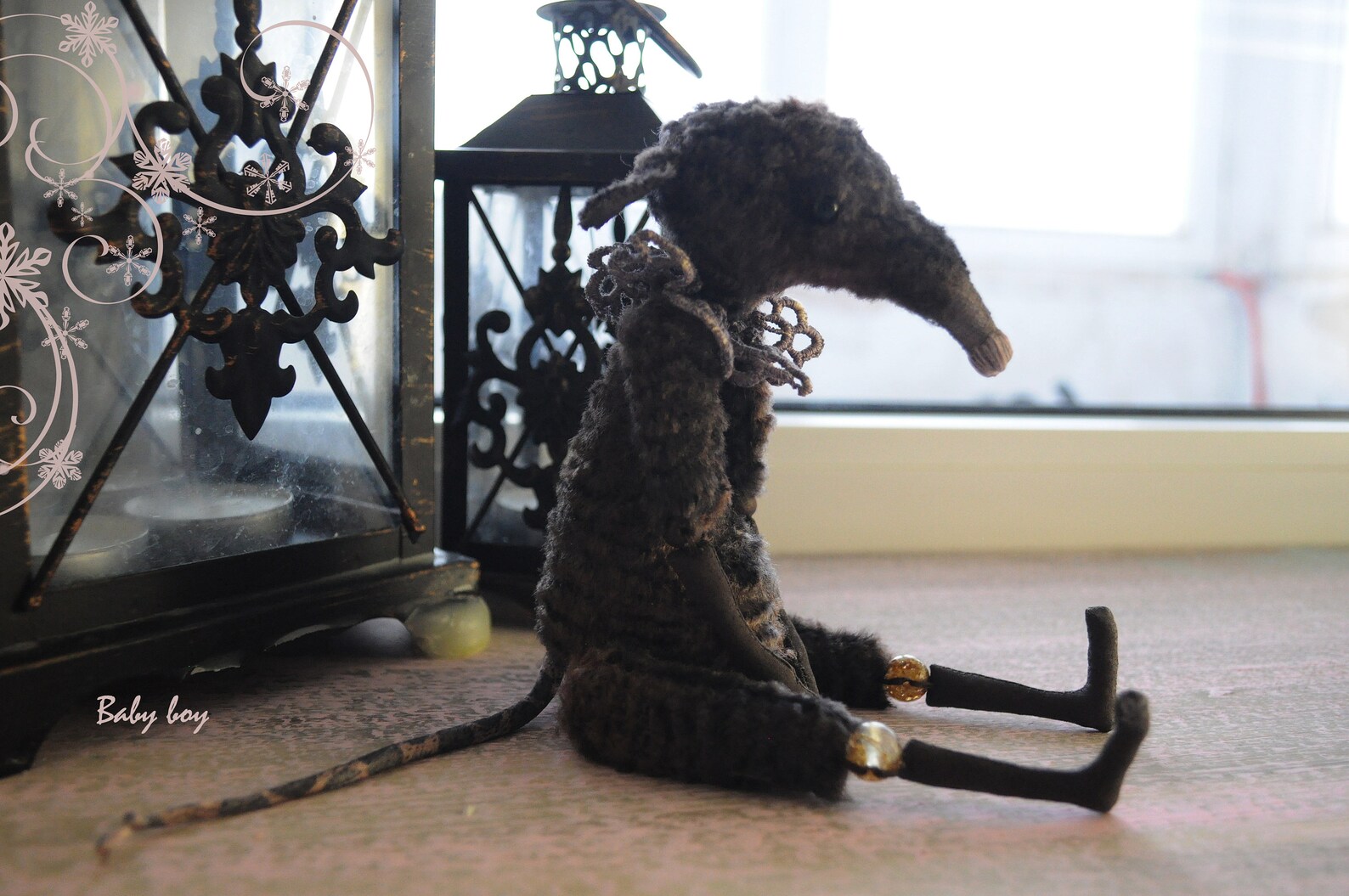 BABY Rat by Ratberry. Handmade Curly Brown Rat Plush. Poseable Gothic ...