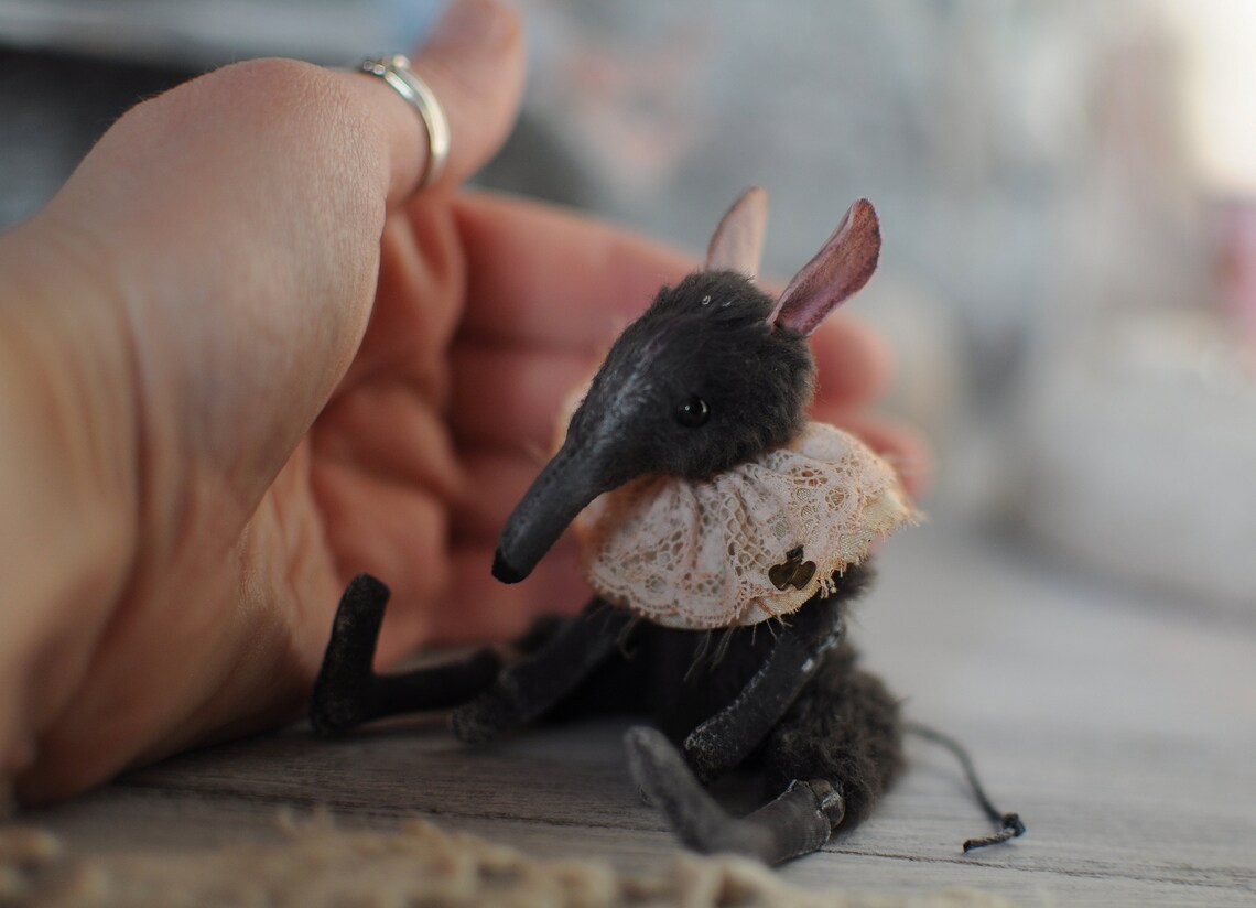 TINY Black Boy Rat. Bjd Stuffed Animal Cute Rat by Ratberry. - Etsy
