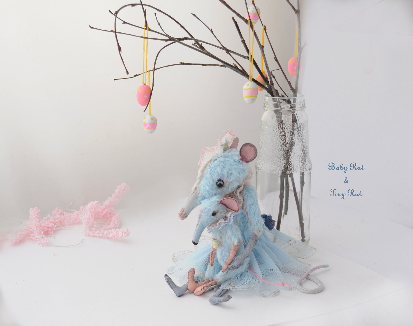 Baby Blue Mouse Art Doll. Poseable Miniature Rat in Tutu - Etsy