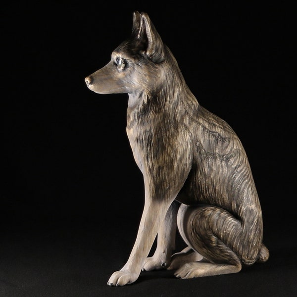 Custom Dog Wood Statue - Etsy