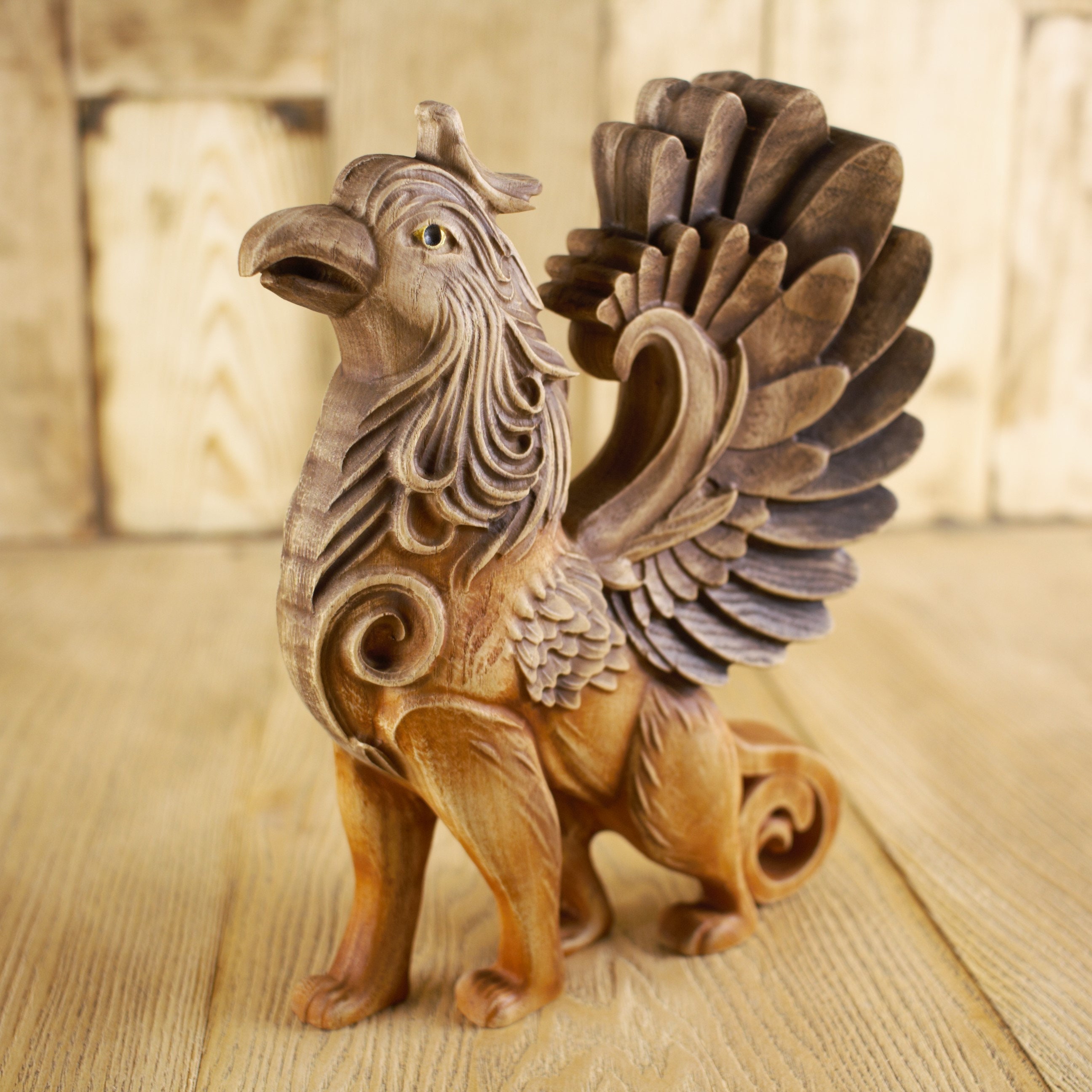 Griffin Sculpture Colored Griffin Statue Collectible Griffin - Etsy